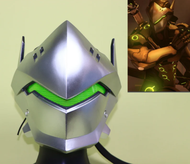 Overwatch Genji cosplay Helmet, Wearable Genji Mask, Video Game Prop ...