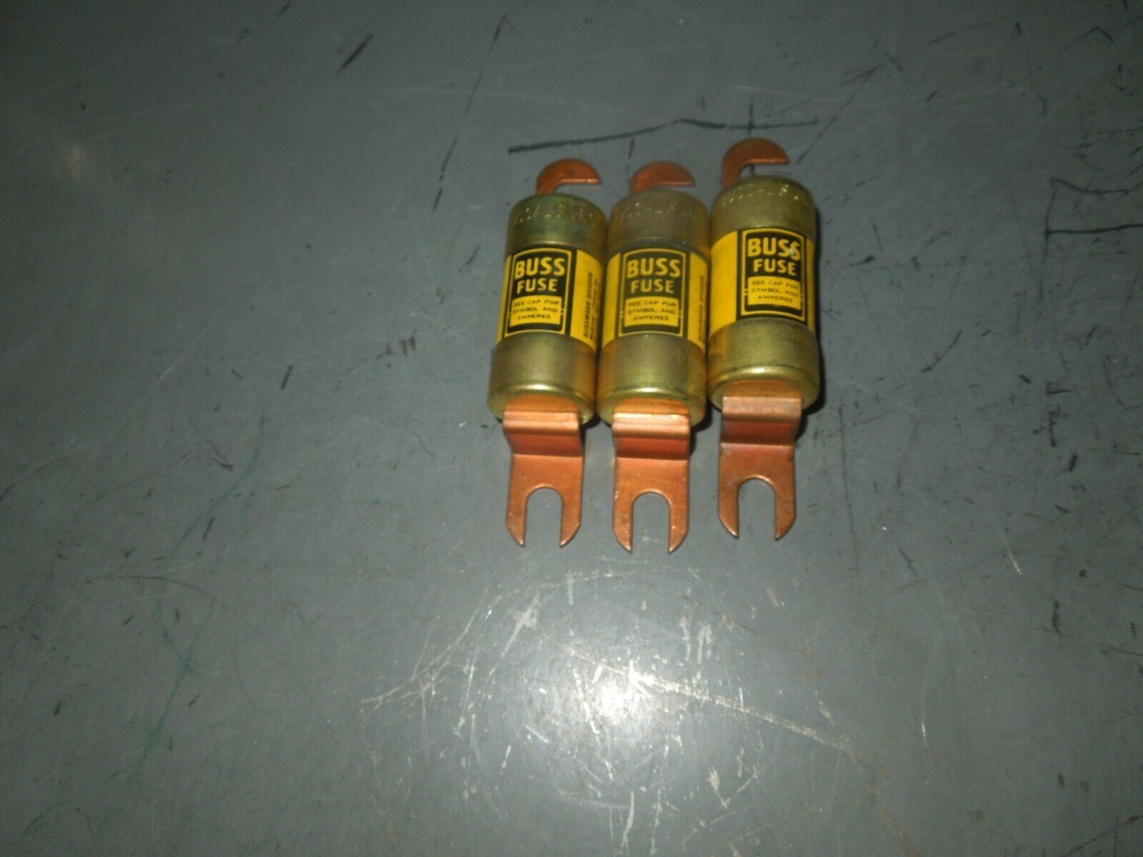 Set of 3 - Buss ALS300 300A Stud Mounted Fuse Used - Fuses & Links