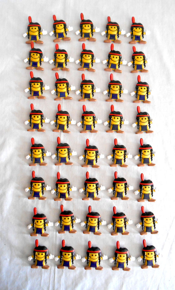 40 Native American Smiley Face Emoji Figures toy rubber bendable ...