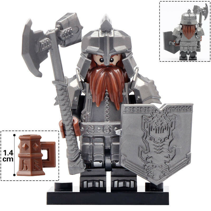 8Pcs/set Dwarves Warrior The Dwarf Army The Hobbit Lord Of The Rings ...