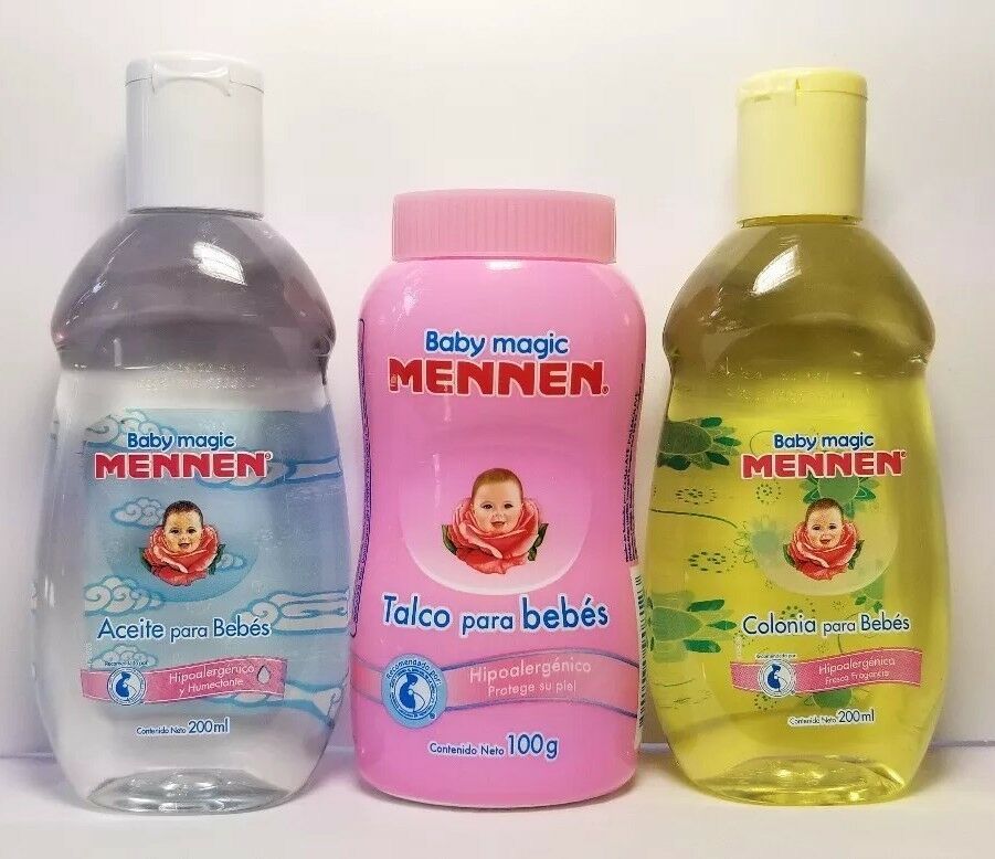 3pk Mennen baby magic talco 100g / Aceite 200ml / Colonia 200ml para ...