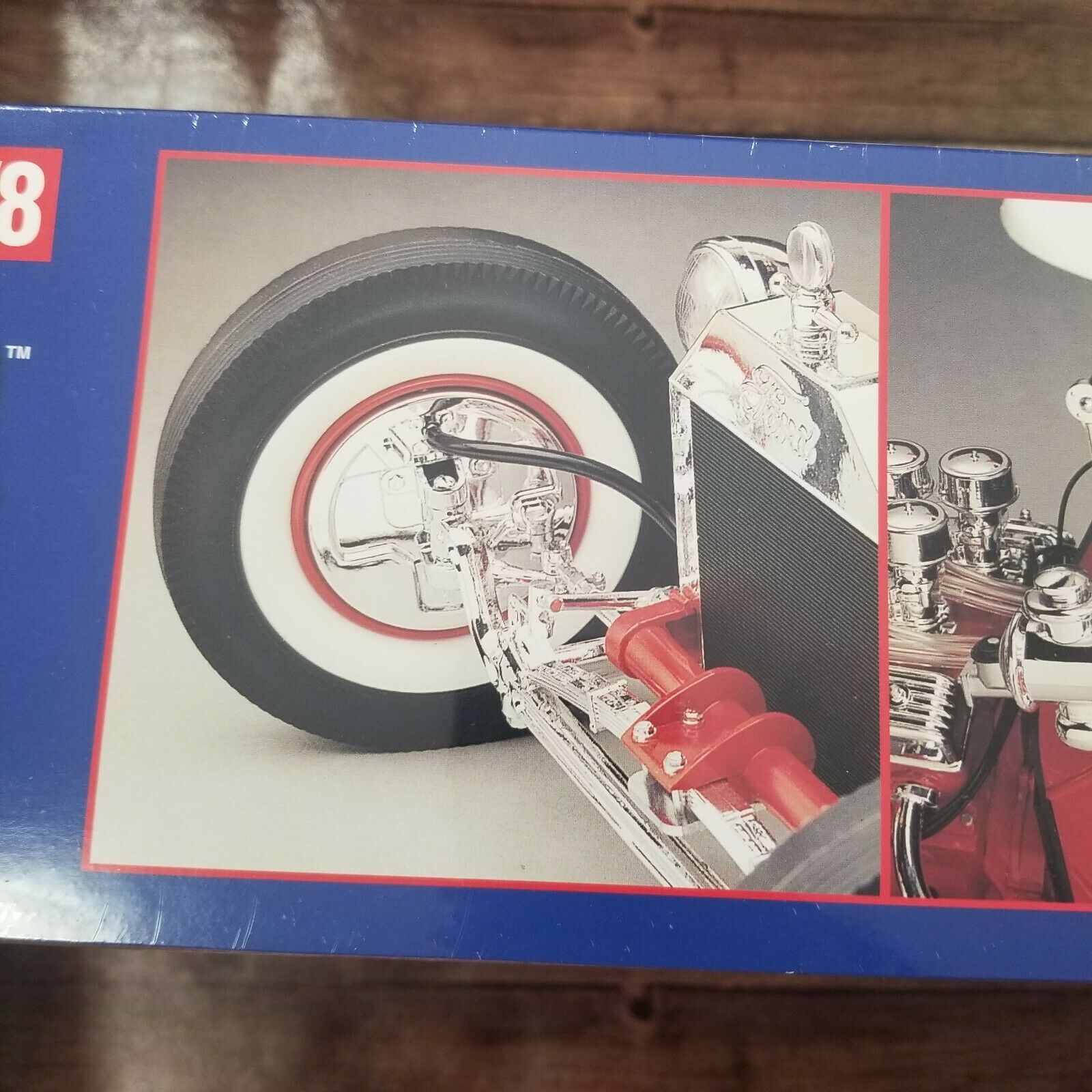 Lindberg #73044 Big Red Rod T Bucket Ford 1/8 Scale Model Kit - Hot Rod