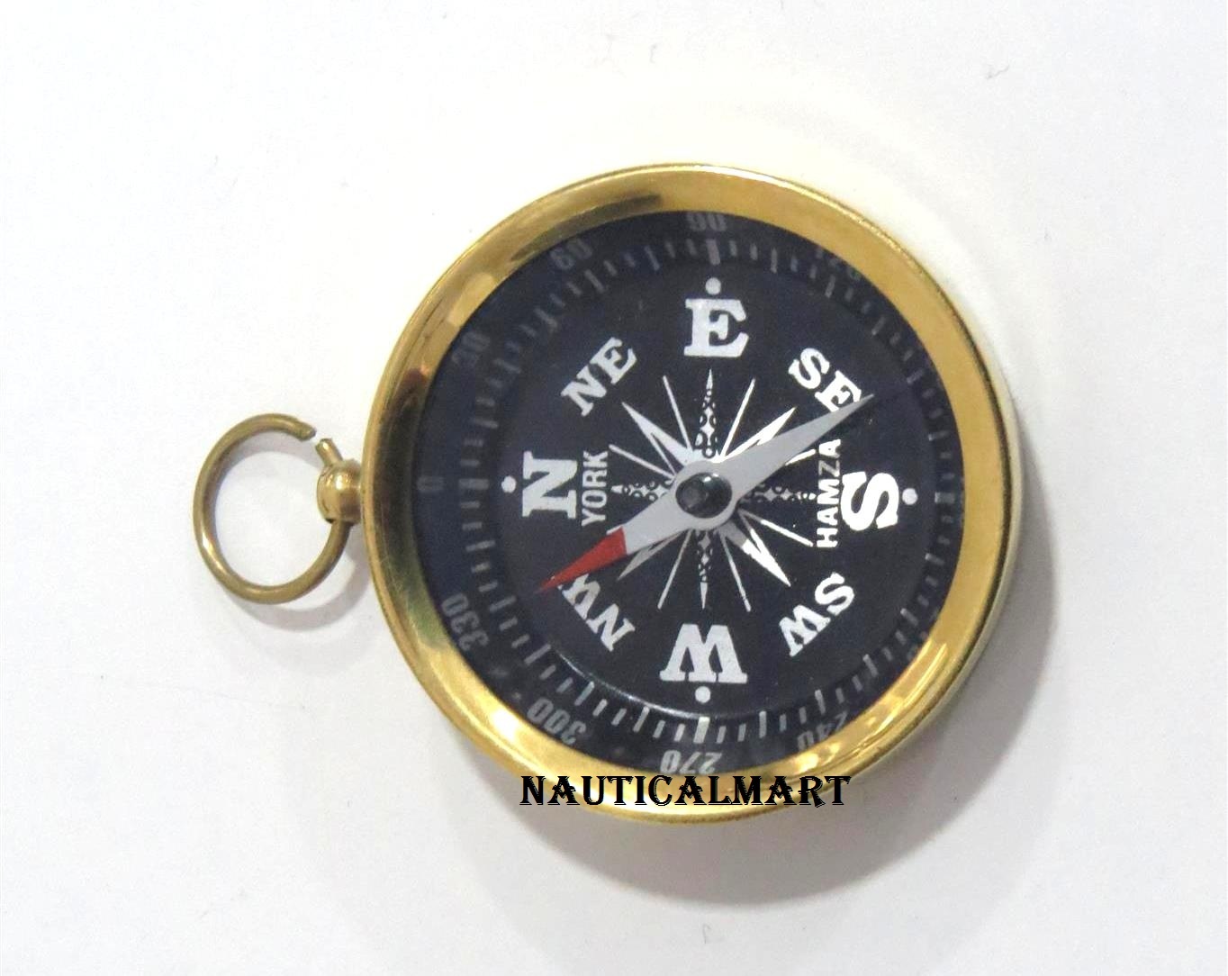 NauticalMart Brass Mini Pocket Marine Compass Best Gift - Compasses