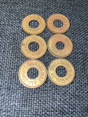 6-All quality confections. Good for 5 cent package of candy - trade ...