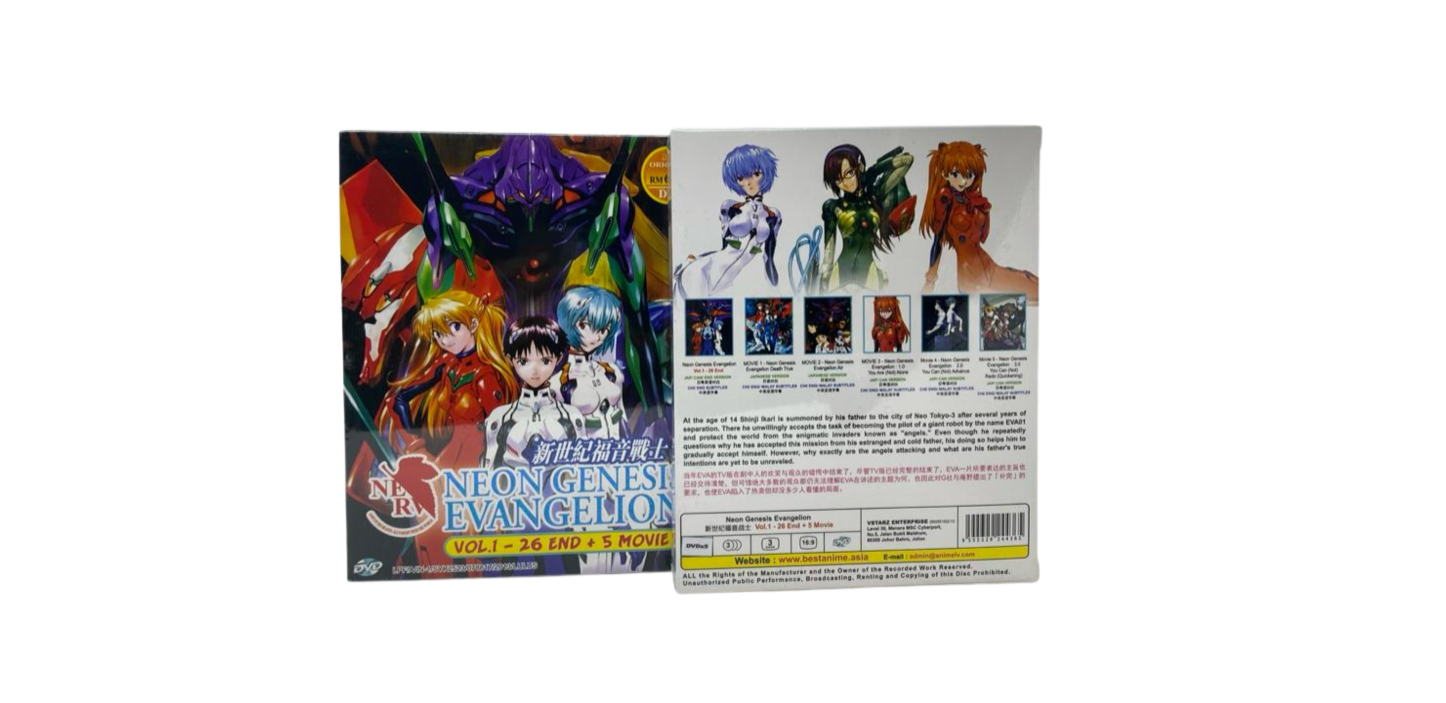 Neon Genesis Dvd Anime Evangelion English Dubbed Series Complete Movie ...