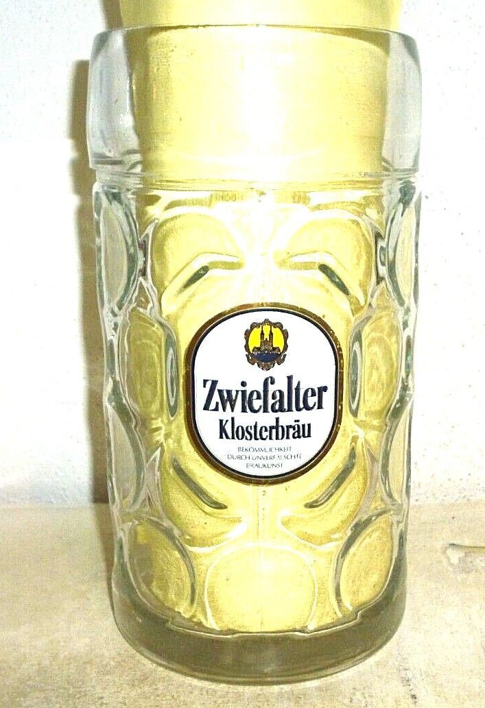Zwiefalter Kloster Brau Zwiefalten 1L Masskrug German Beer Glass - Germany