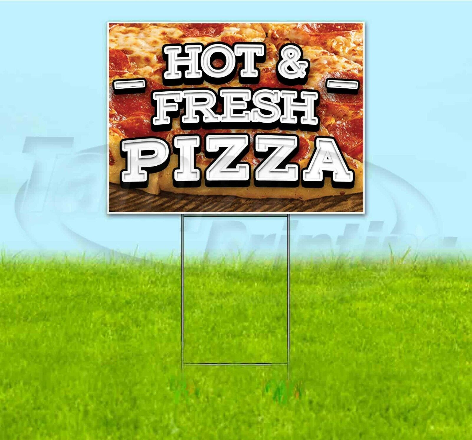 HOT & FRESH PIZZA 18x24 Yard Sign WITH STAKE Corrugated Bandit USA ...