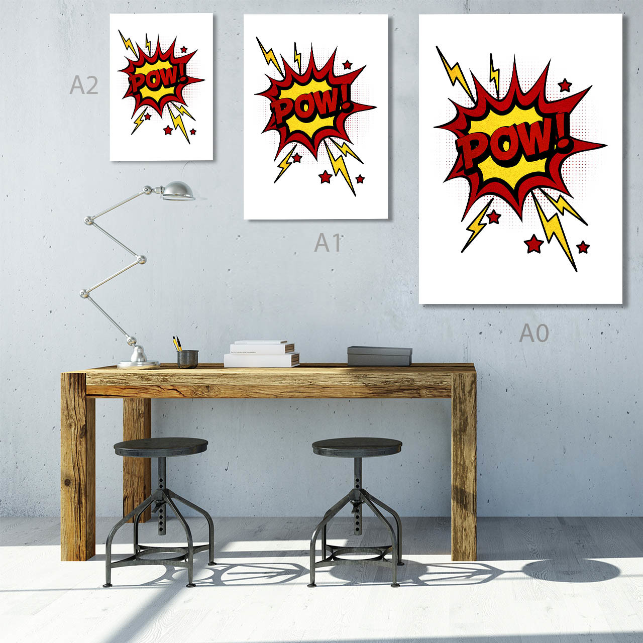 Comics Cool Slogan Funny Comic Boom Matte/Glossy Poster A0 A1 A2 A3 A4 ...