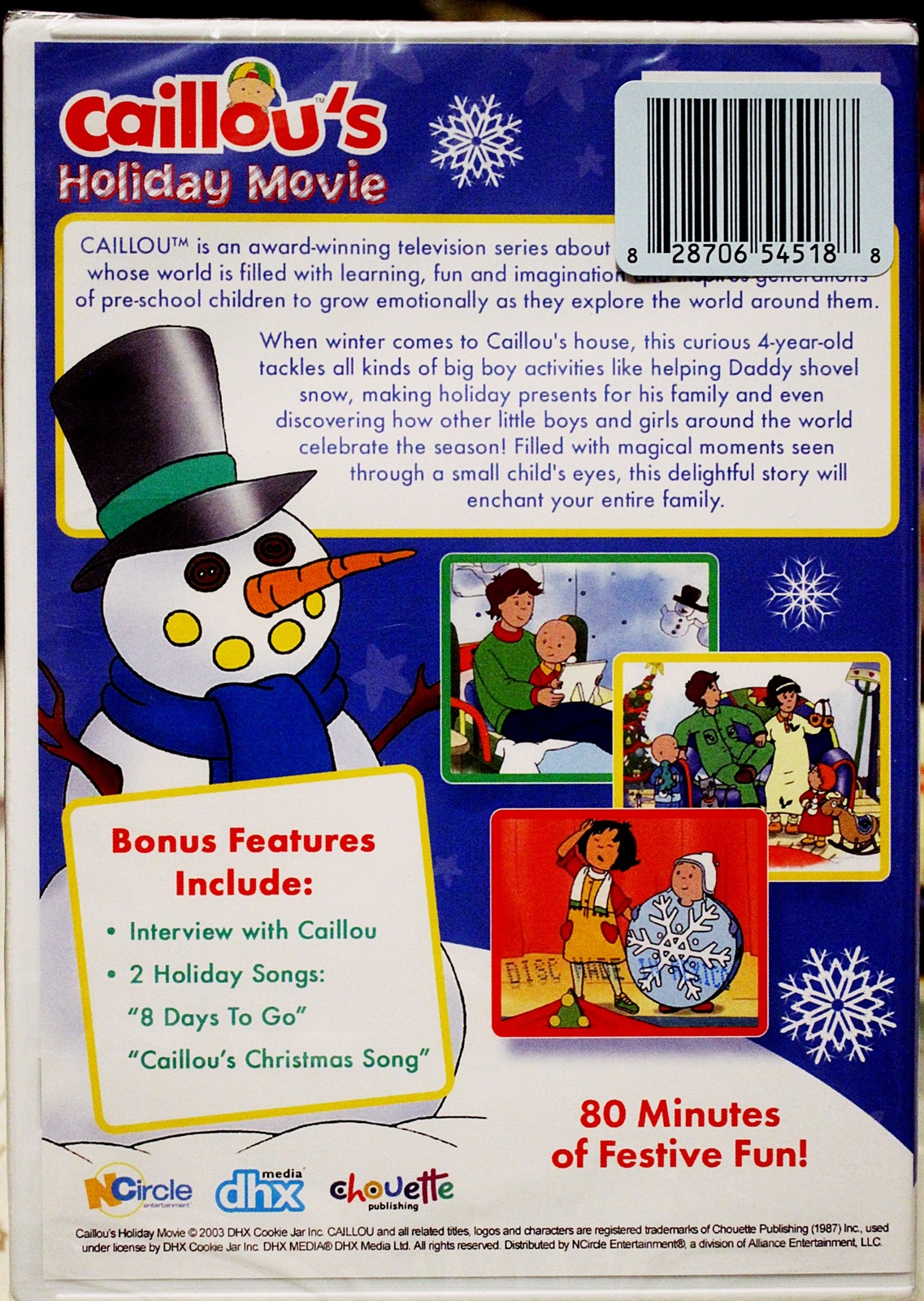 Caillou s Holiday Movie DVD Brand New FREE SHIPPING DVD HD DVD