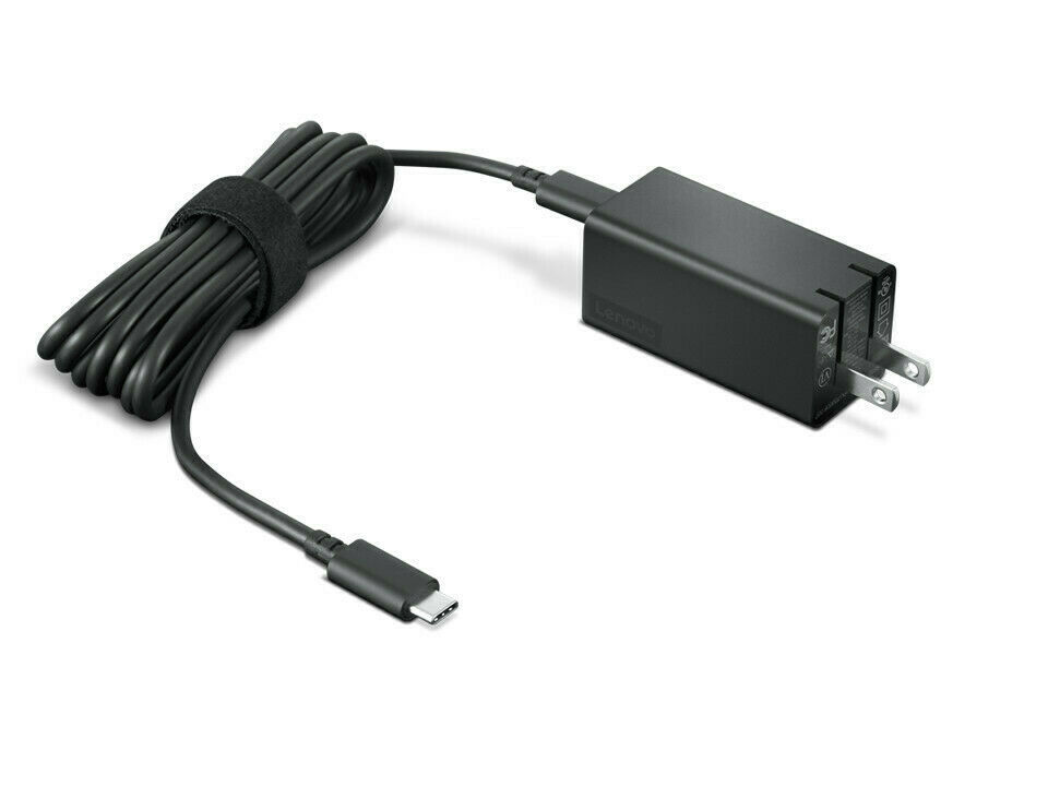 Lenovo 65W Usb-C Gan Adapter, 120V, 230V Ac Input, 9V, 12V, 15V, 20V ...