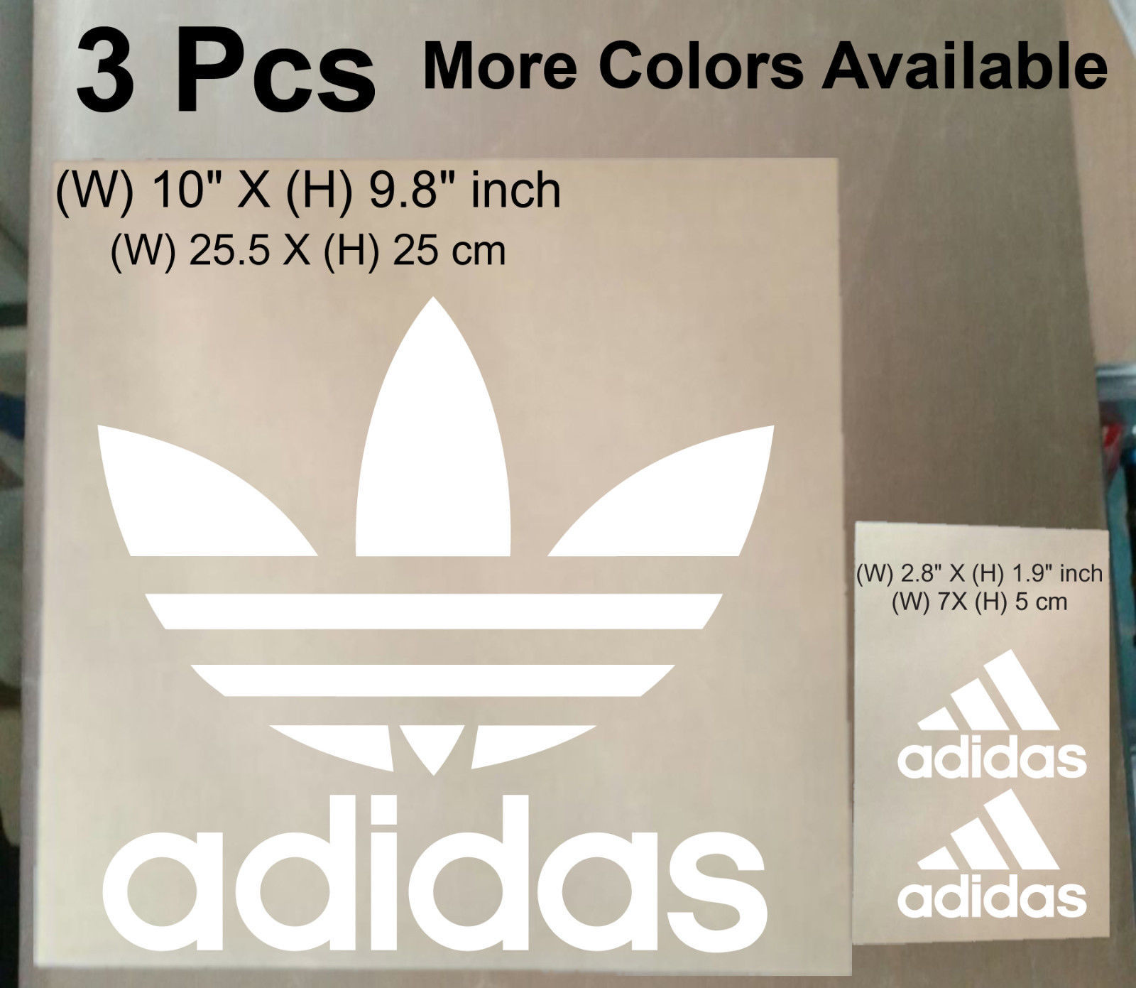 3 Pcs Adidas Iron On Heat Press Patch Sports Logo Diy T Shirt High ...