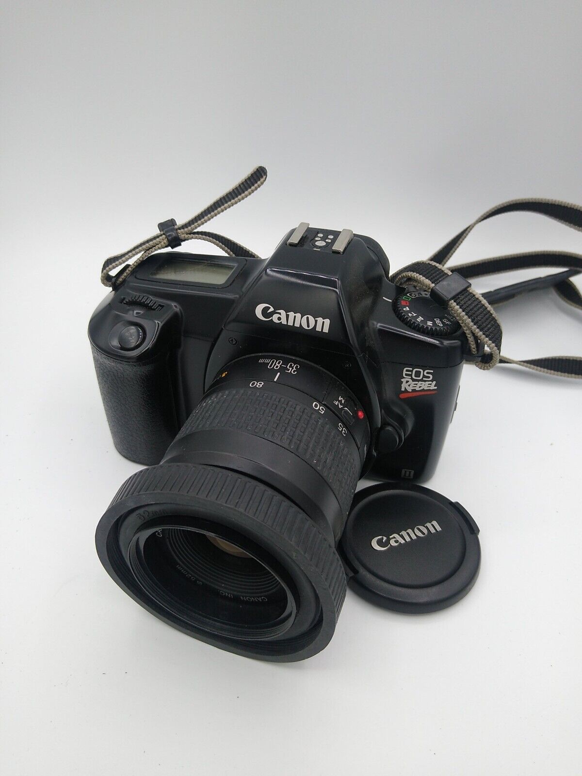 Canon EOS Rebel 2 II SLR w/ EF 35-80mm 4-5.6 II Hooded Lens - Film Cameras
