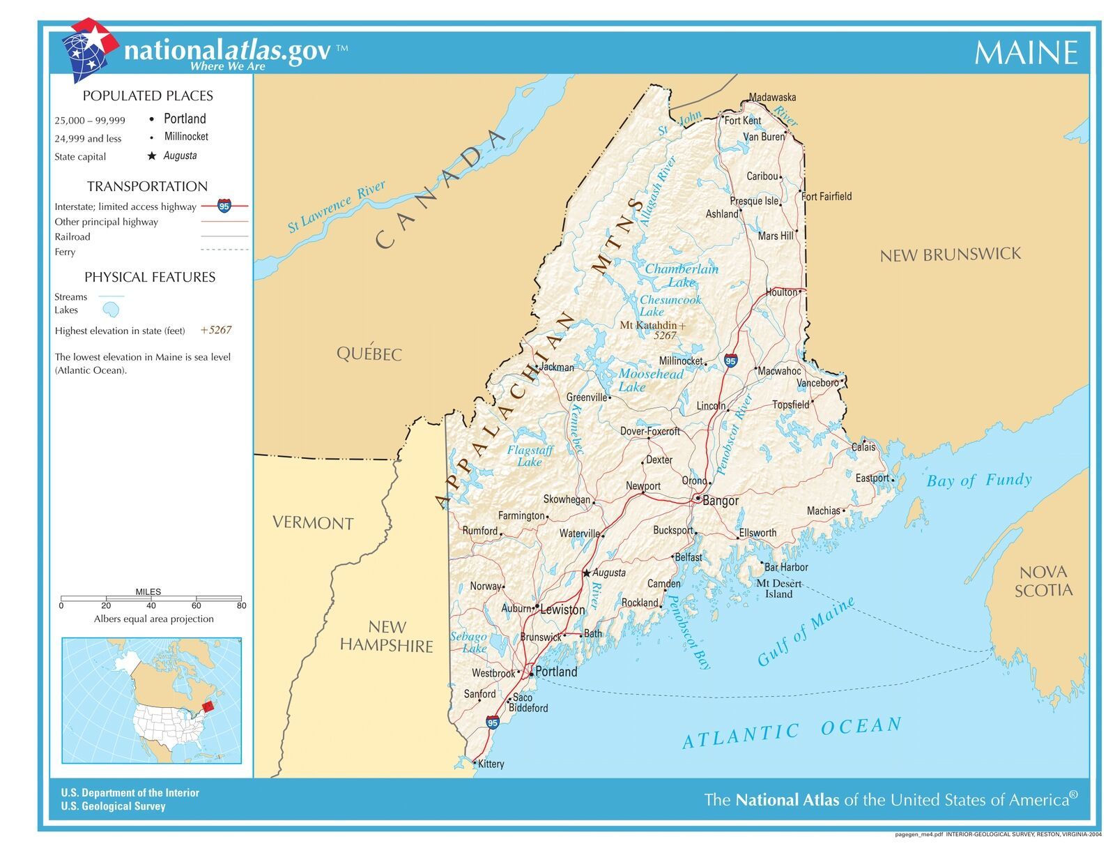 Massachusetts State Reference Laminated Wall Map - US