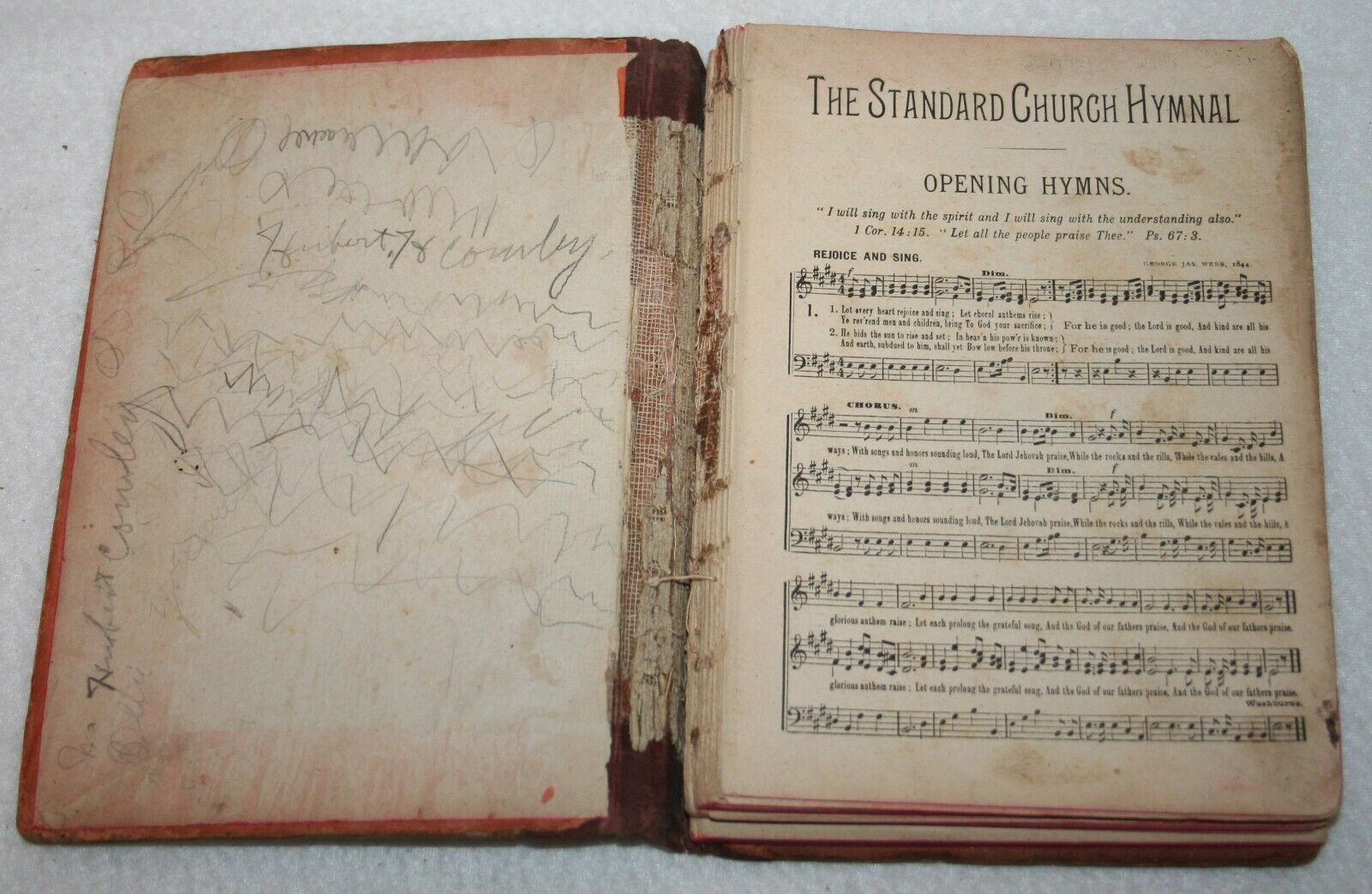 Victorian Era 1888 THE STANDARD CHURCH HYMNAL Songbook Antique HC RARE ...