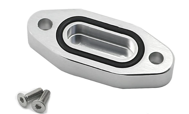 LS Oil Port Adapter Cooler Delete Block Off Plate LS1 LS LSX GM Engines ...