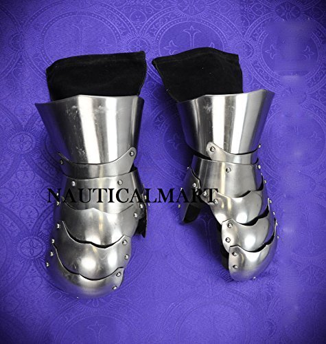 Medieval 16 gauge Clamshell Steel Gauntlets SCA LARP - Cycling