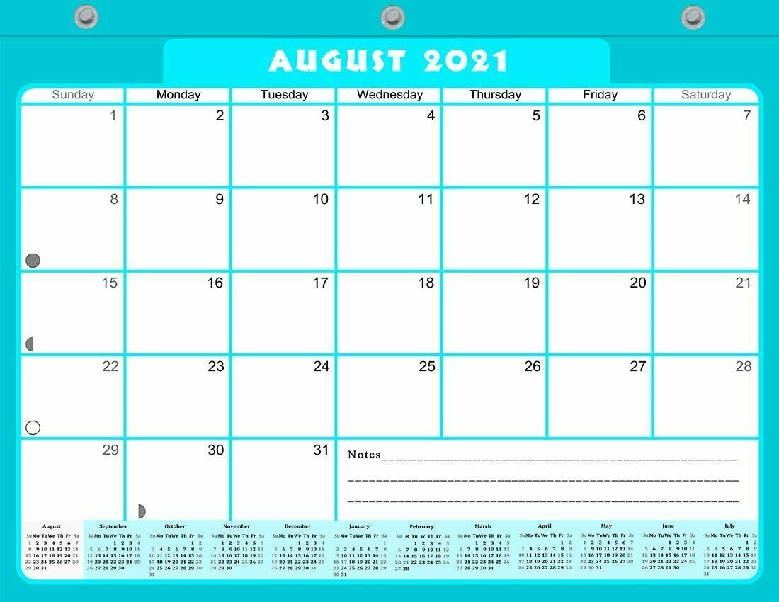 2021-2022 Academic Year 12 Months Student Calendar/Planner for 3-Ring ...