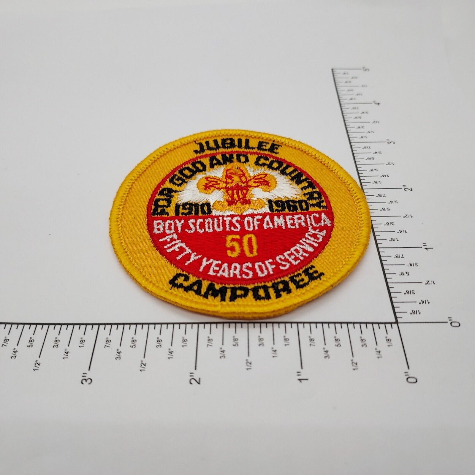 Vintage 1960 BSA Jubilee Camporee Fifty Years of Service Round Patch ...