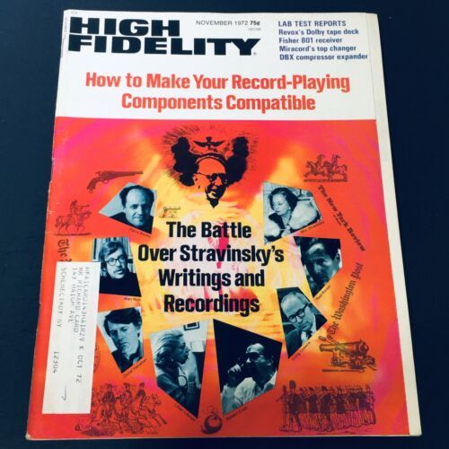 VTG High Fidelity Magazine November 1972 - Igor Stravinsky's Writing & Recording - Magazines