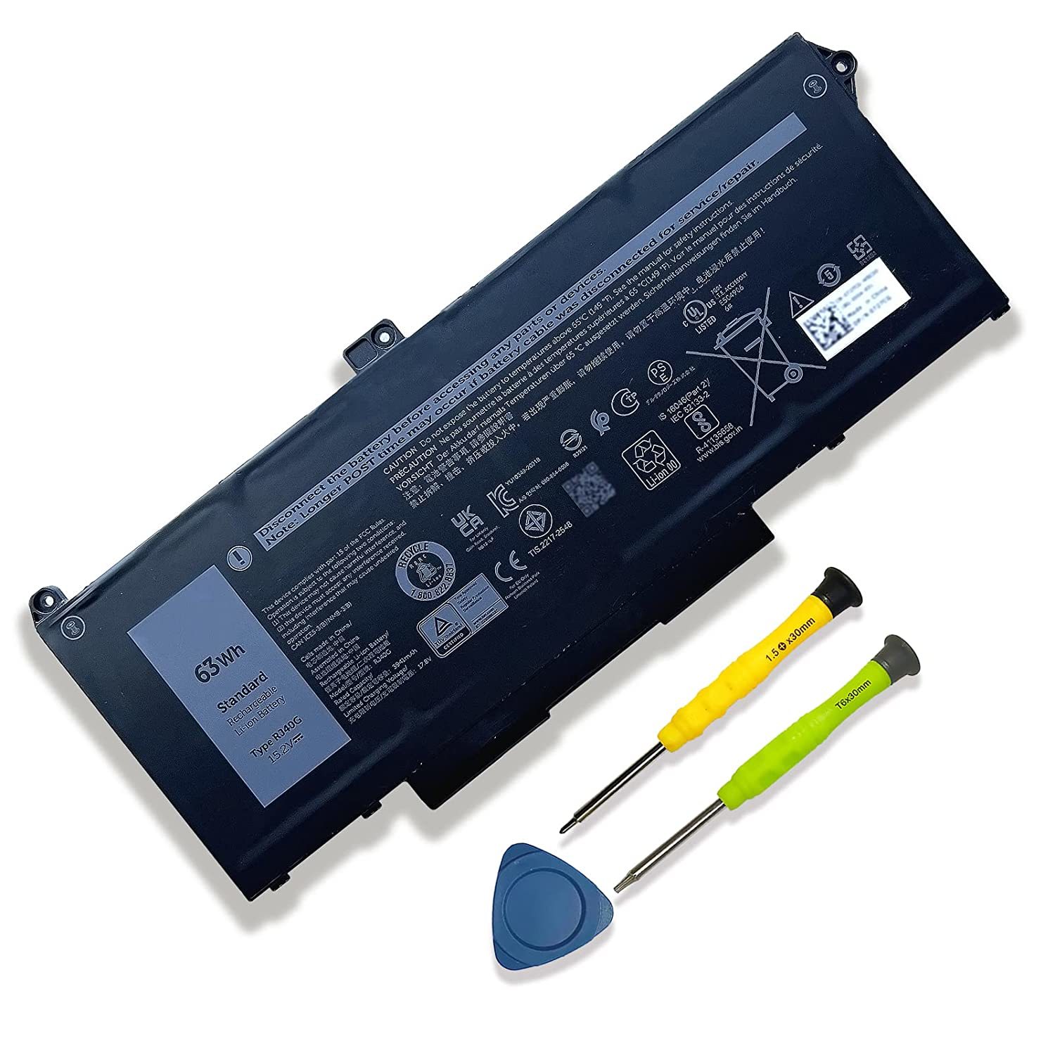 Rj40G 63Wh Laptop Battery Replacement For Dell Latitude 14 5420 ...