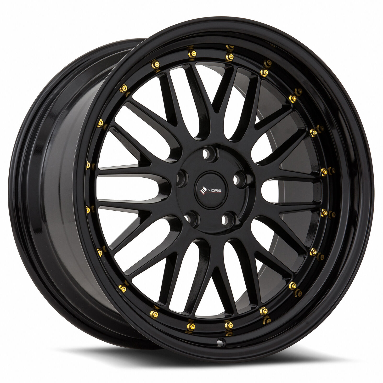 19x8.5 Vors VR8 5x115 35 Gloss Black Wheels Rims Set(4) - Wheels