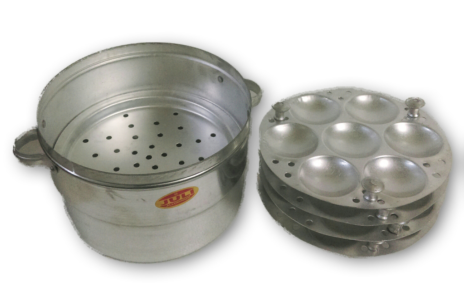 PYRAMID STYLE ALUMINUM IDLI DHOKLA KHAMAN PATRA COOKER (STEAMER) 12 ...