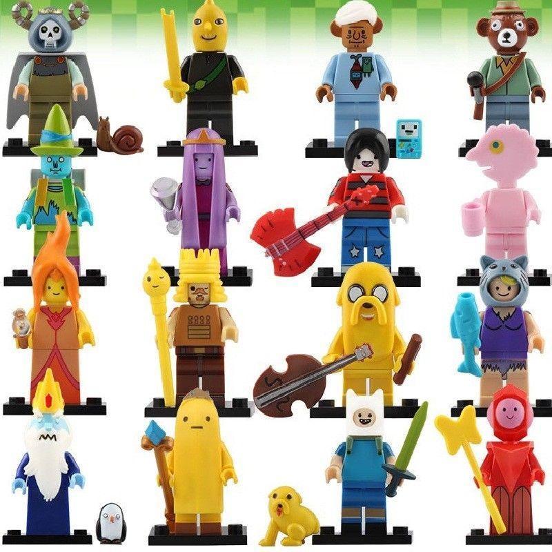 16Pcs/set Adventure Time Minifigures Ice King Prismo Finn Marceline ...