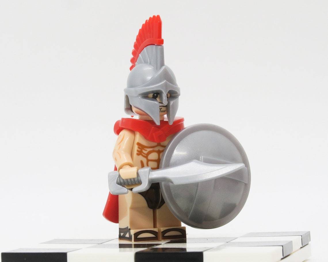 Ancient Greeks Sparta War Spartan Soldier Minifigures Weapons and ...