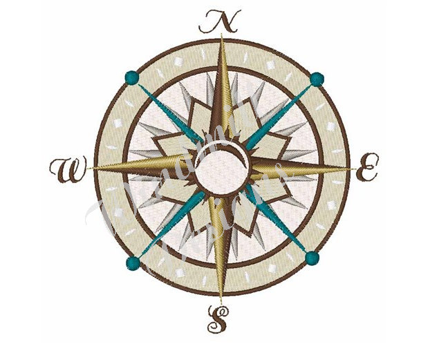 Compass - Machine Embroidery Design - Digital Goods