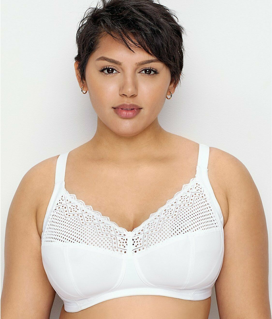 Glamorise White Comfort Lift Support Wire Free Bra Us 48f Uk 48e
