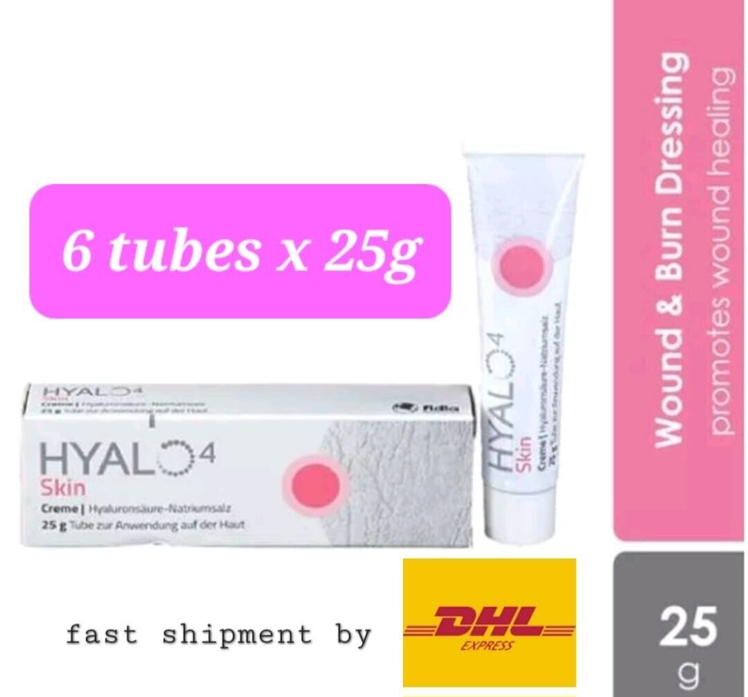 HYALO4 Skin Cream 6 boxes x 25g For Wounds, Ulcers, Sores, Irritation ...