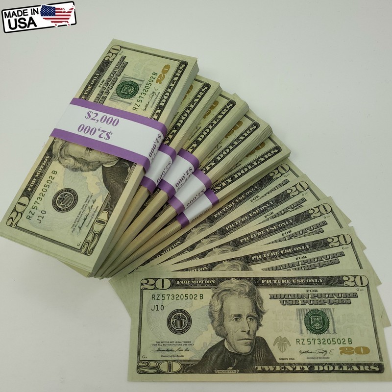  6000 PROP CASH 50X 100s 50X 20s BILLS REPLICA DOLLARS GAME MOVIE