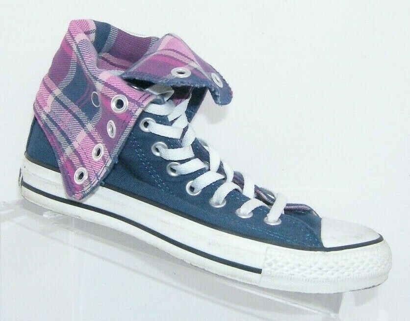 Converse Chuck Taylor All Star blue fold over high-tops 13 hole unisex ...