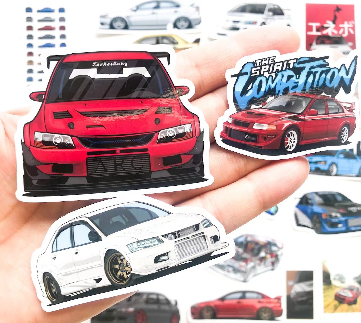 Mitsubishi Lancer Evolution EVO3 EVO4 6 7 8 9 10 Vinyl Stickers JDM ...