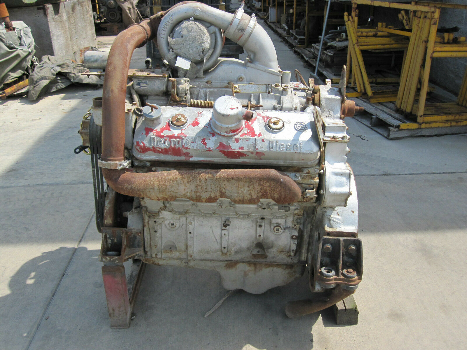 Used Detroit Diesel 8V92 Turocharged silver 92 Engine Core - Complete ...