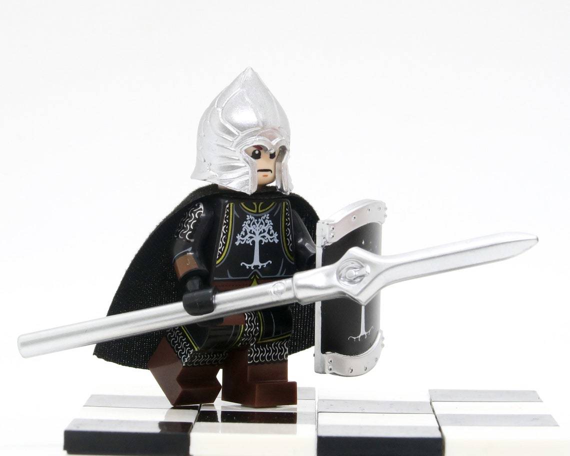 Lord of the Rings Gondor Soldier Spearman Minifigures Weapons ...
