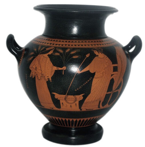Demeter and Triptolemus ancient Greek Stamnos Vase Museum Replica ...