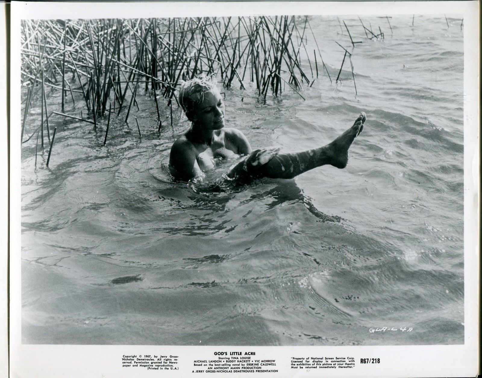 God's Little Acre Fay Spain Bath Nude River 1967 Press Photo B&W ...