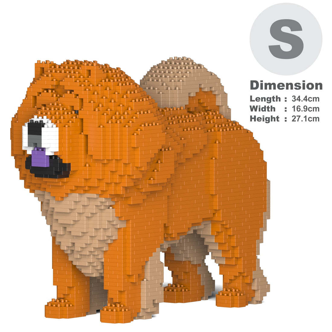 Chow Chow Dog Sculptures (JEKCA Lego Brick) DIY Kit - Building Toy ...
