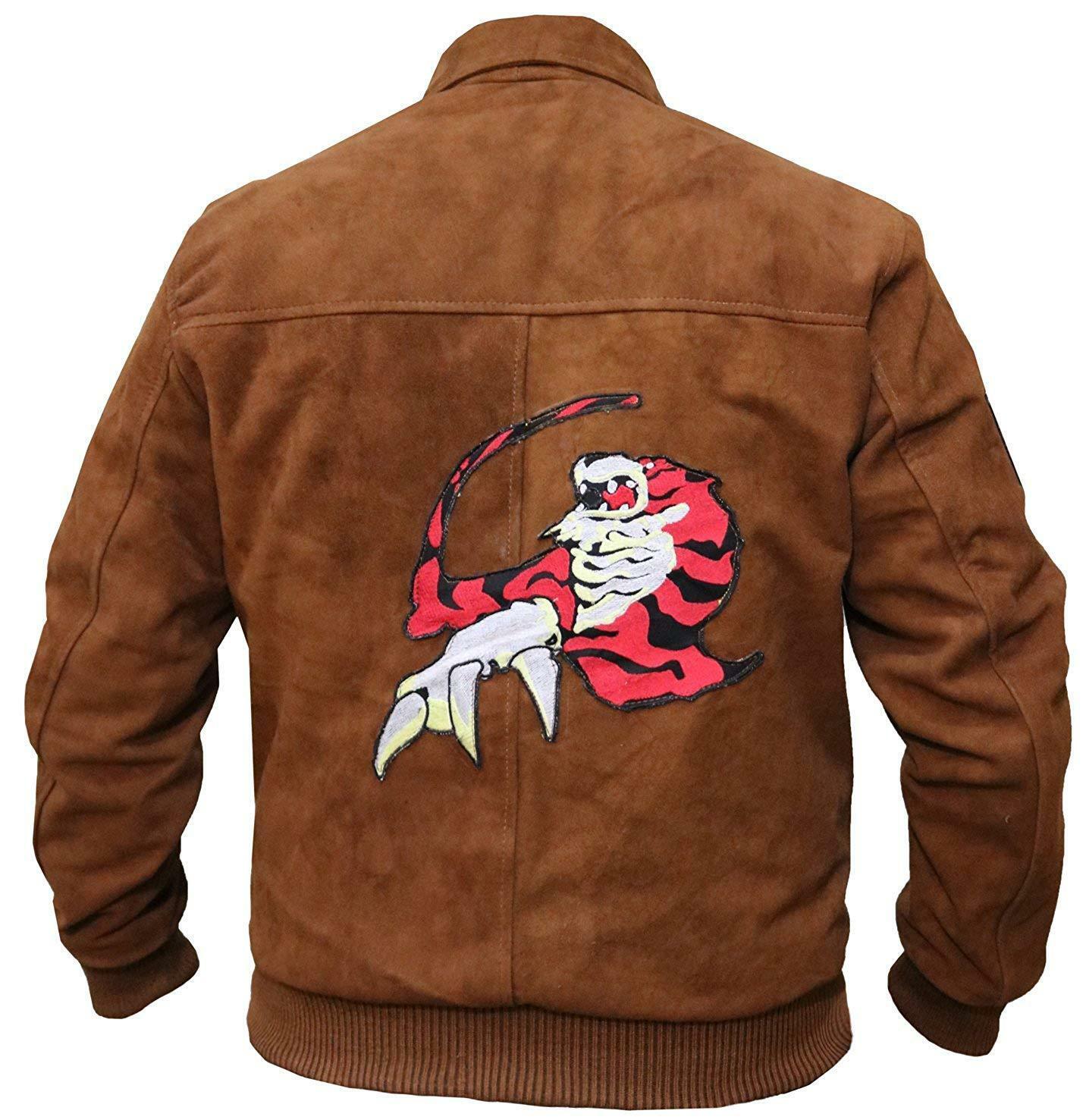 MENS HAZUKI SHENMUE RYO GAME BROWN SUEDE LEATHER JACKET, ALL SIZES ...