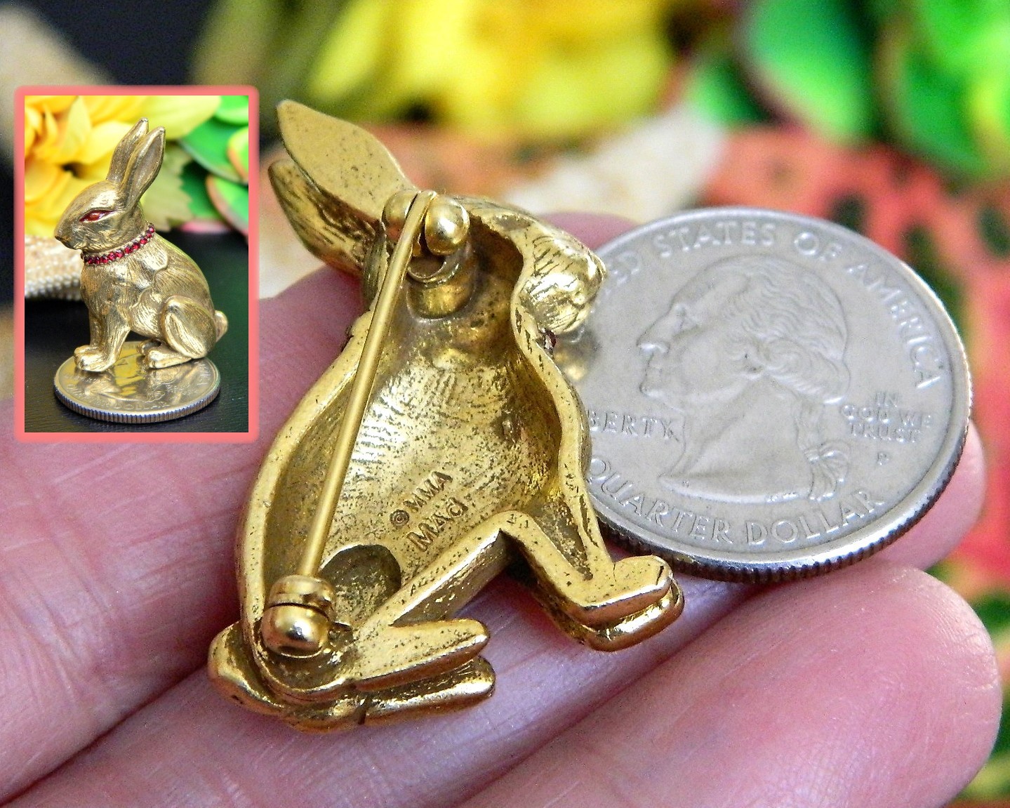 Vintage Metropolitan Museum of Art MMA Rabbit Bunny Figural Brooch Pin ...