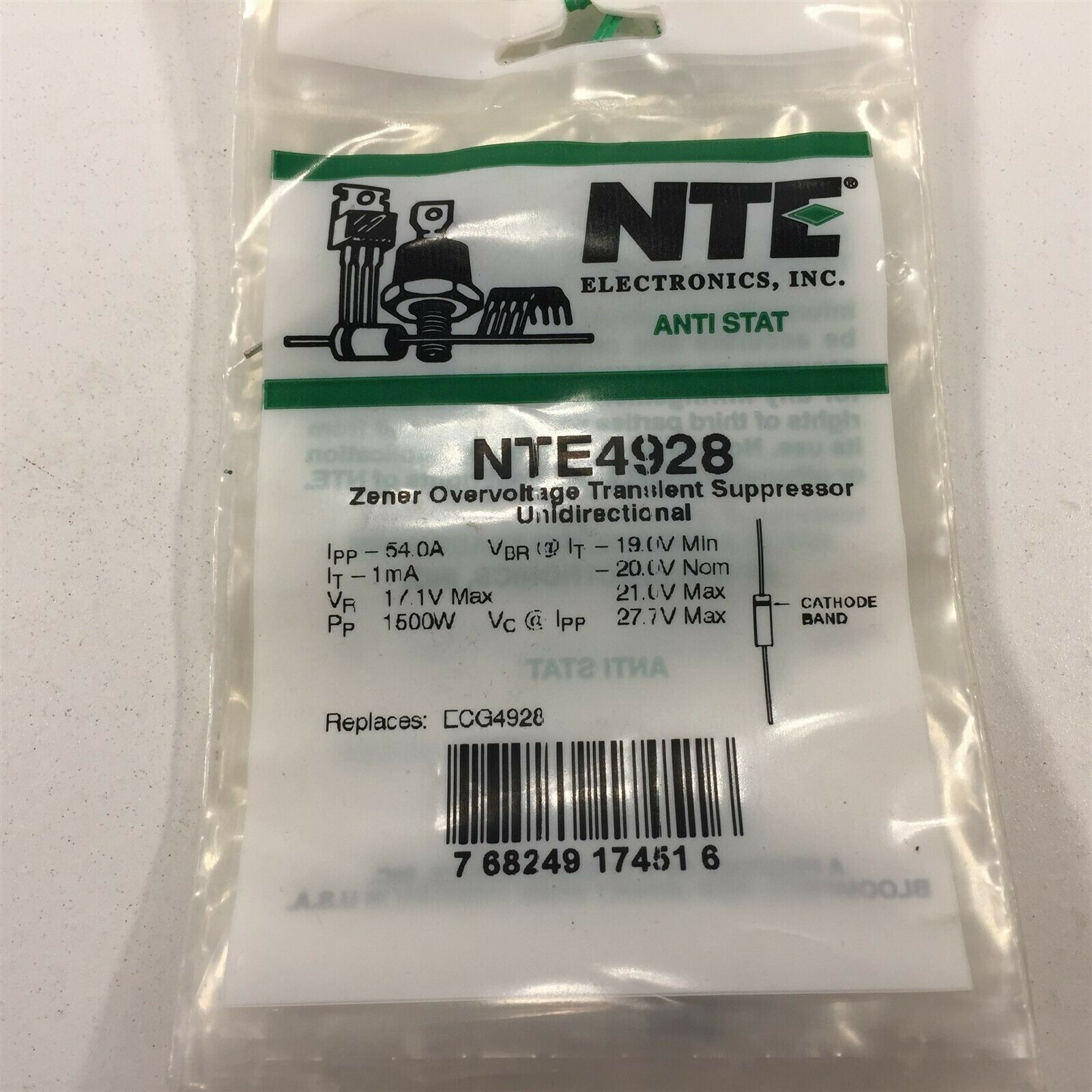 (5) NTE4928 Surge Clamping Overvoltage Transient Suppressor ...