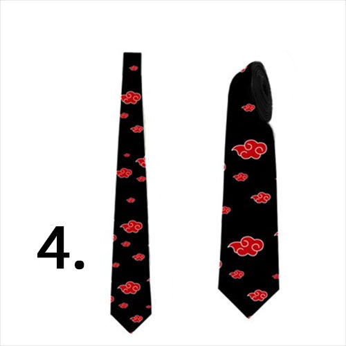 Necktie with Manga anime and akatsuki clouds print tie with original ...