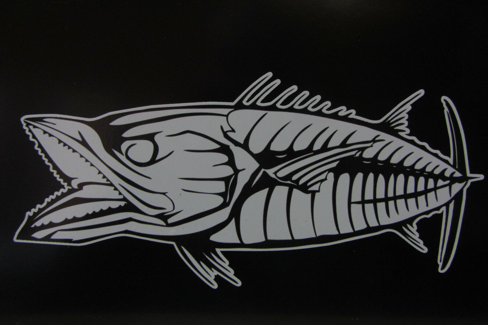 King Mackerel Fish Bonez Sticker Decal Car Boat Auto SUV RV ATV Camper ...