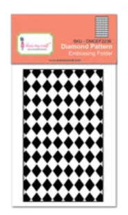 Embossing Folder Diamond Pattern Dress My Craft- Craft Tools