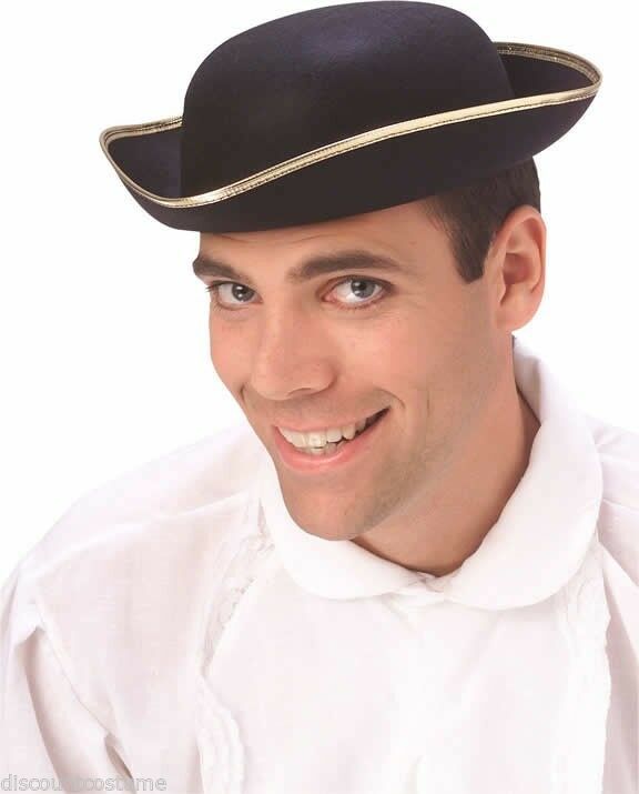 DELUXE TRI-CORNER HAT PATRIOT COLONIAL REVOLUTIONARY WAR - Specialty