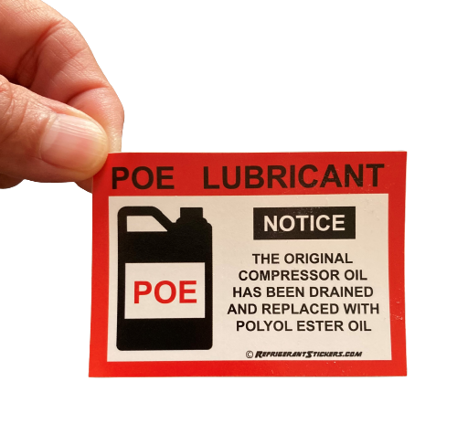 POE Oil Change Stickers X10- Properly Label Compressor After Converting ...