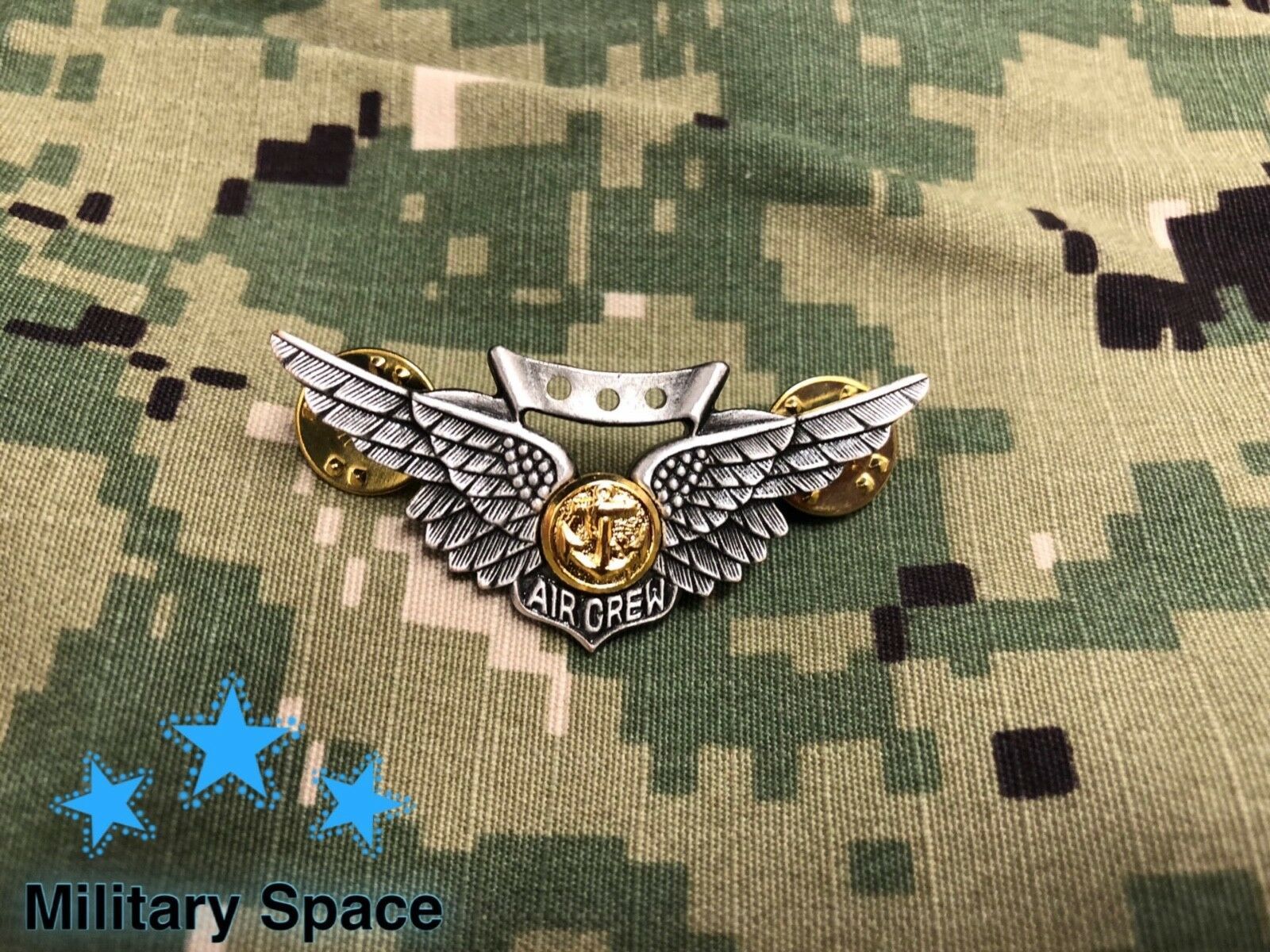 ORIGINAL US NAVY Gold Naval Marine Corps Combat Aircrew Insignia Pin ...