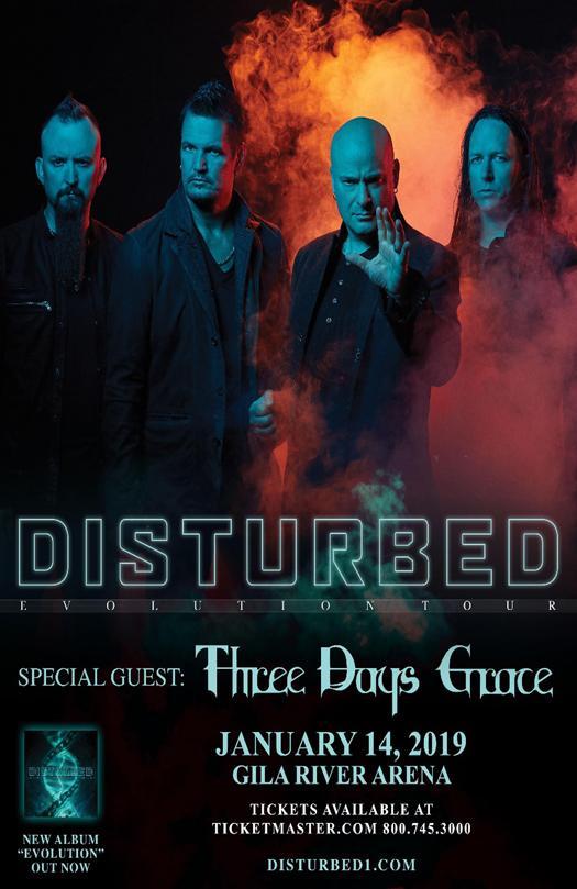 Disturbed Poster Concert w Three Days Grace 3 Ships SameDay From USA 11 ...