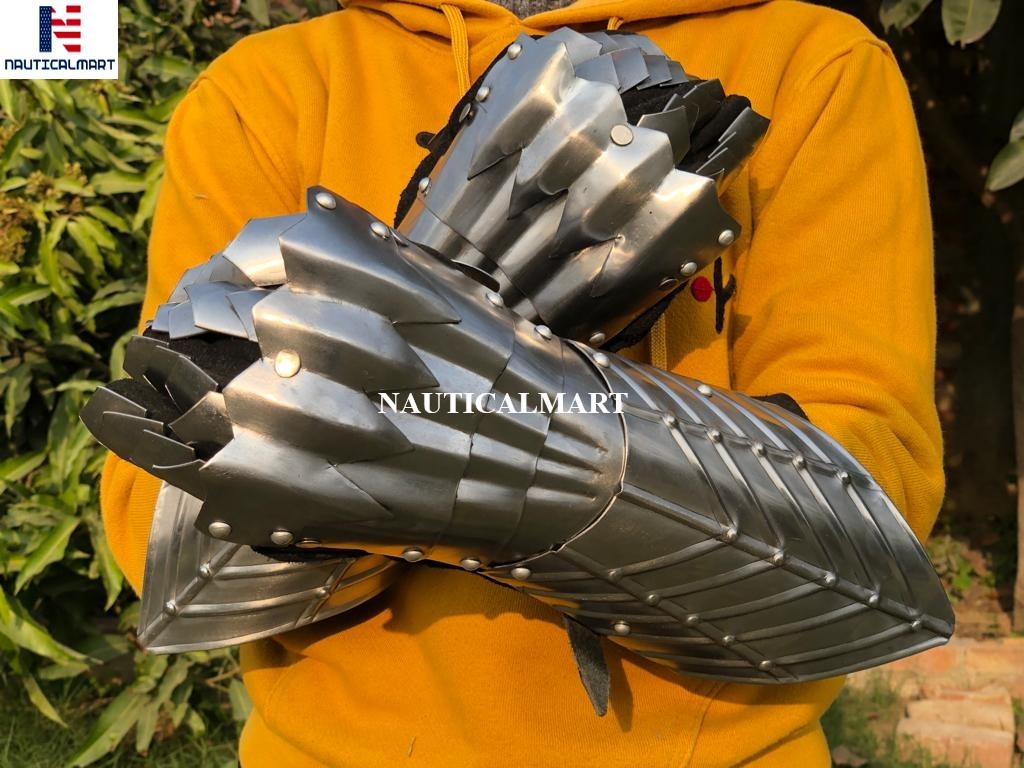 Medieval Gauntlet Gloves Larp Knight Wearable SCA Armor Functional ...